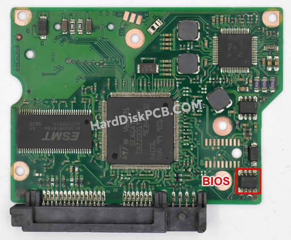 100546571シーゲイト(SEAGATE)製HDD基板PCBのBIOSチップを交換します - HardDiskPCB.com