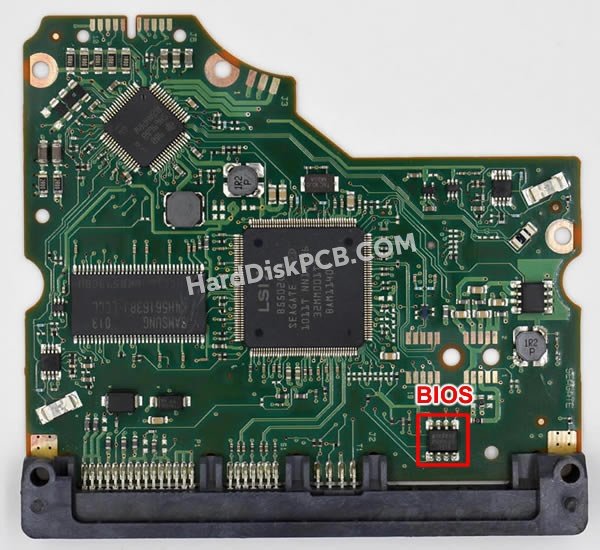 100574451シーゲイト(SEAGATE)製HDD基板PCBのBIOSチップを交換します - HardDiskPCB.com