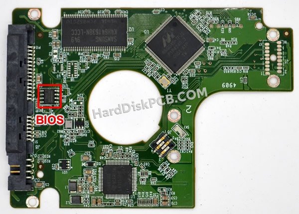 2060-771672-001ウエスタンデジタル(WD)製HDD基板PCBのBIOSチップを交換します - HardDiskPCB.com